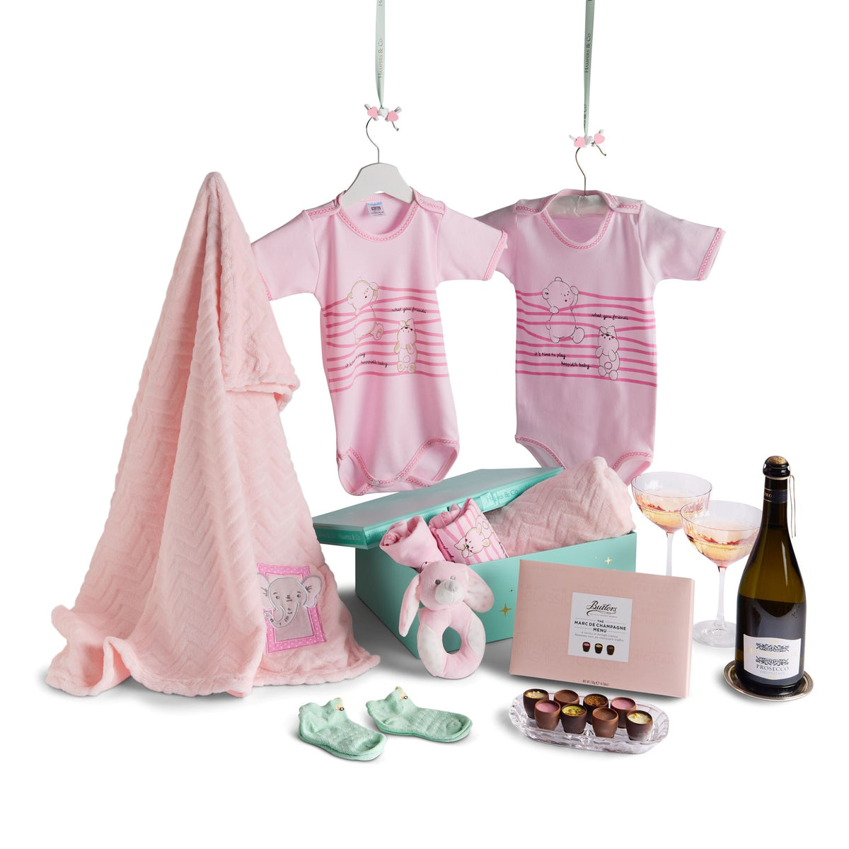 It's a Girl! Baby Hamper With Prosecco – Hampers & Co