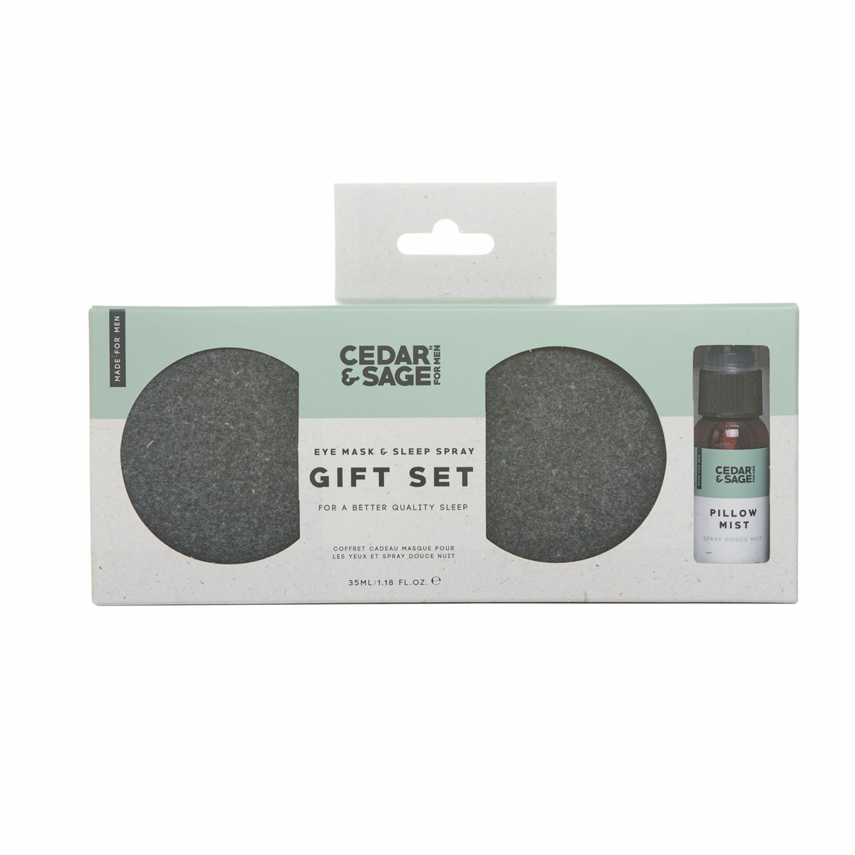 Cedar & Sage Men's Eye Mask & Sleep Spray Gift Set – Hampers & Co